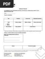 Obrazac Prijave Na Javni Oglas | PDF