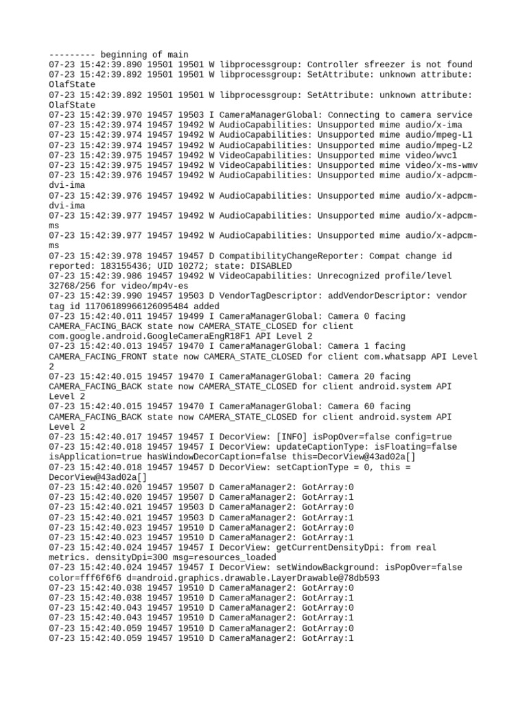 Log Cat 1690101759821 | PDF | Computer Architecture | Software