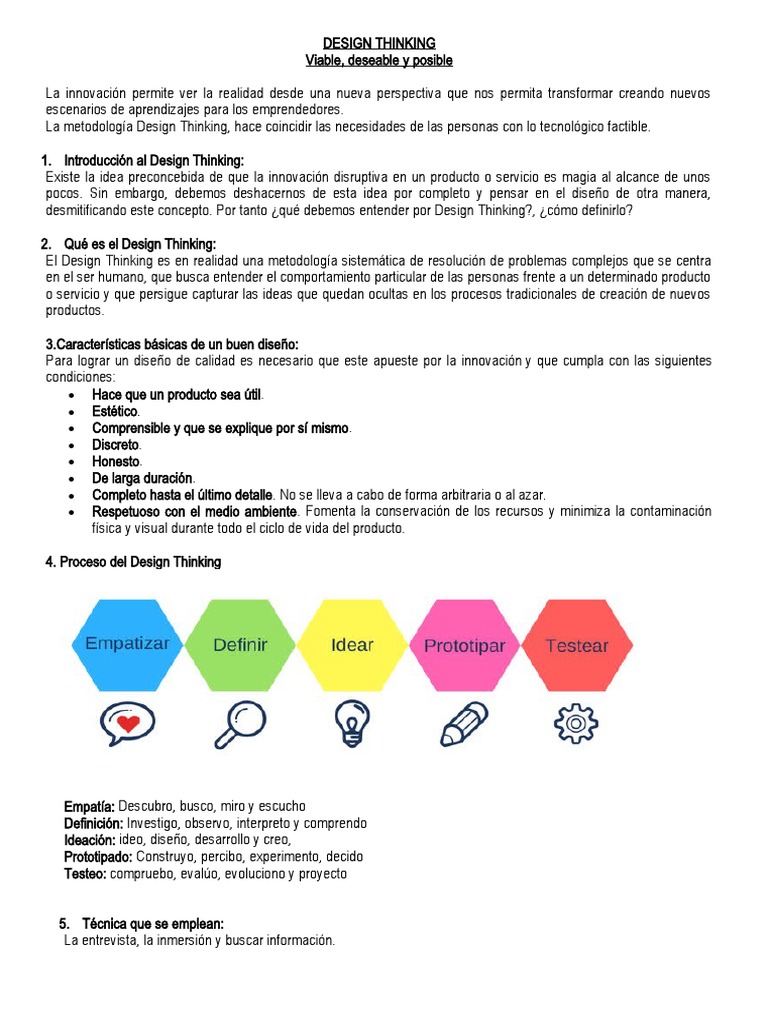 Design Thinking | PDF | El pensamiento de diseño | Diseño