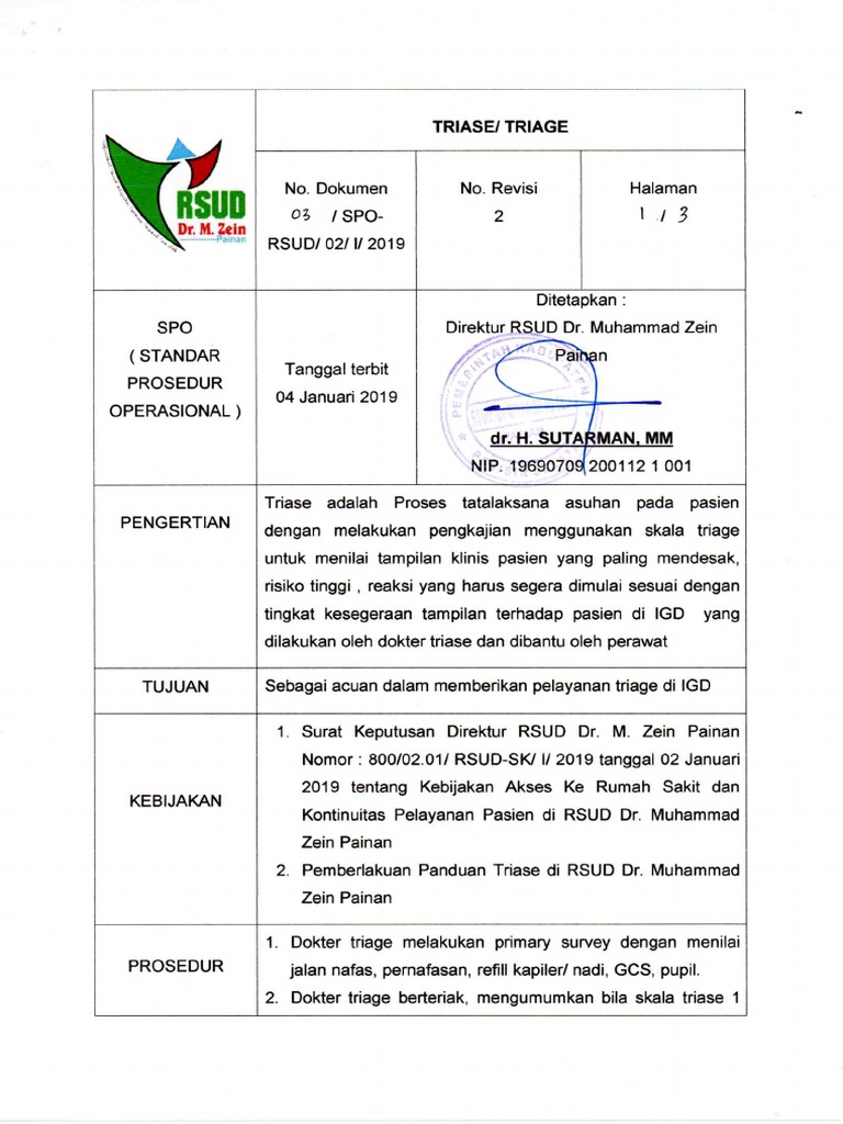 Spo Triase Tahun 2019 | PDF