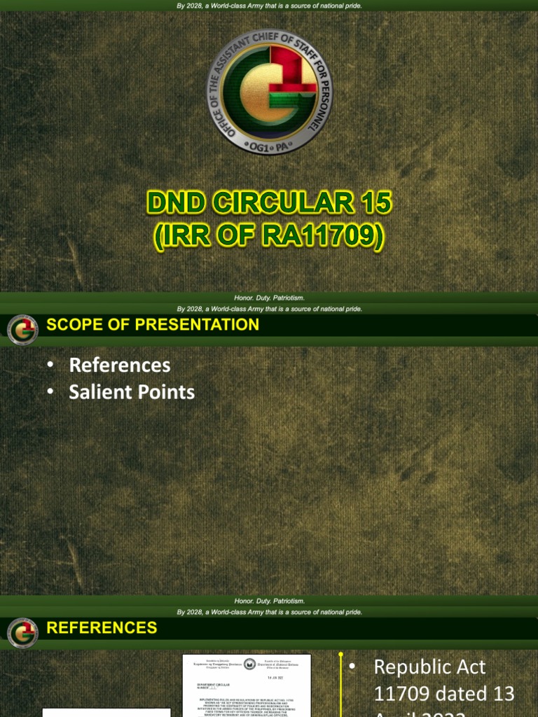 DND Circular 15 | PDF | Military | Military Organization