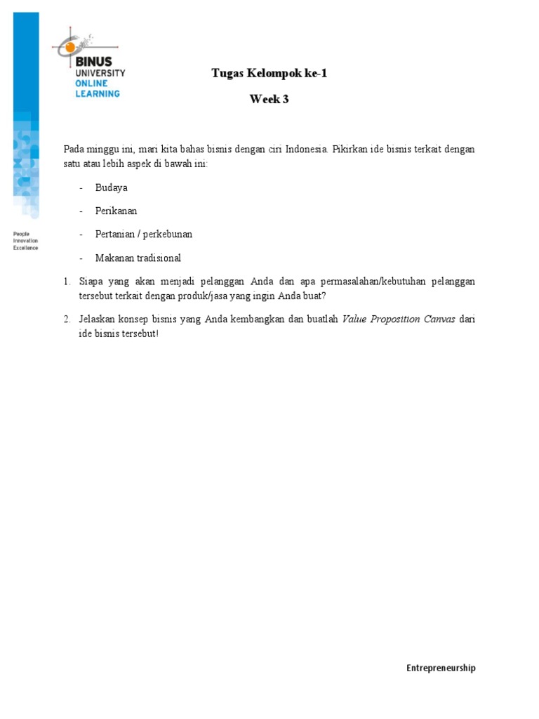 TK 1 Entrepreneur | PDF