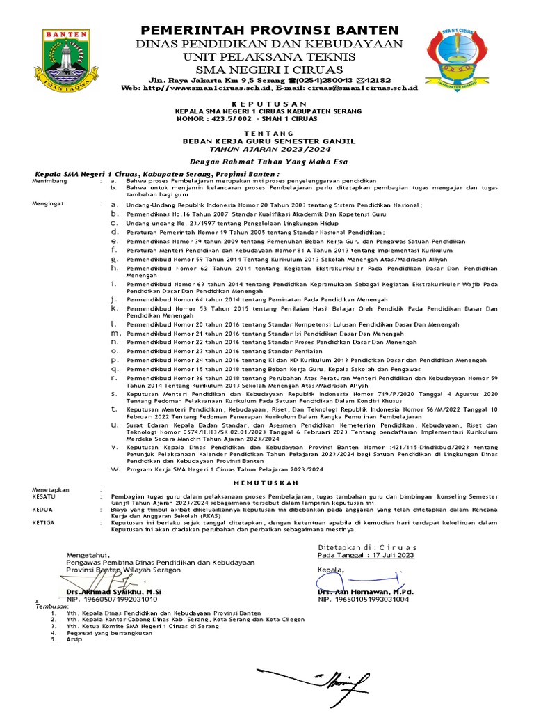 SK KBM Semester Ganjil 2023-2024 Ok | PDF