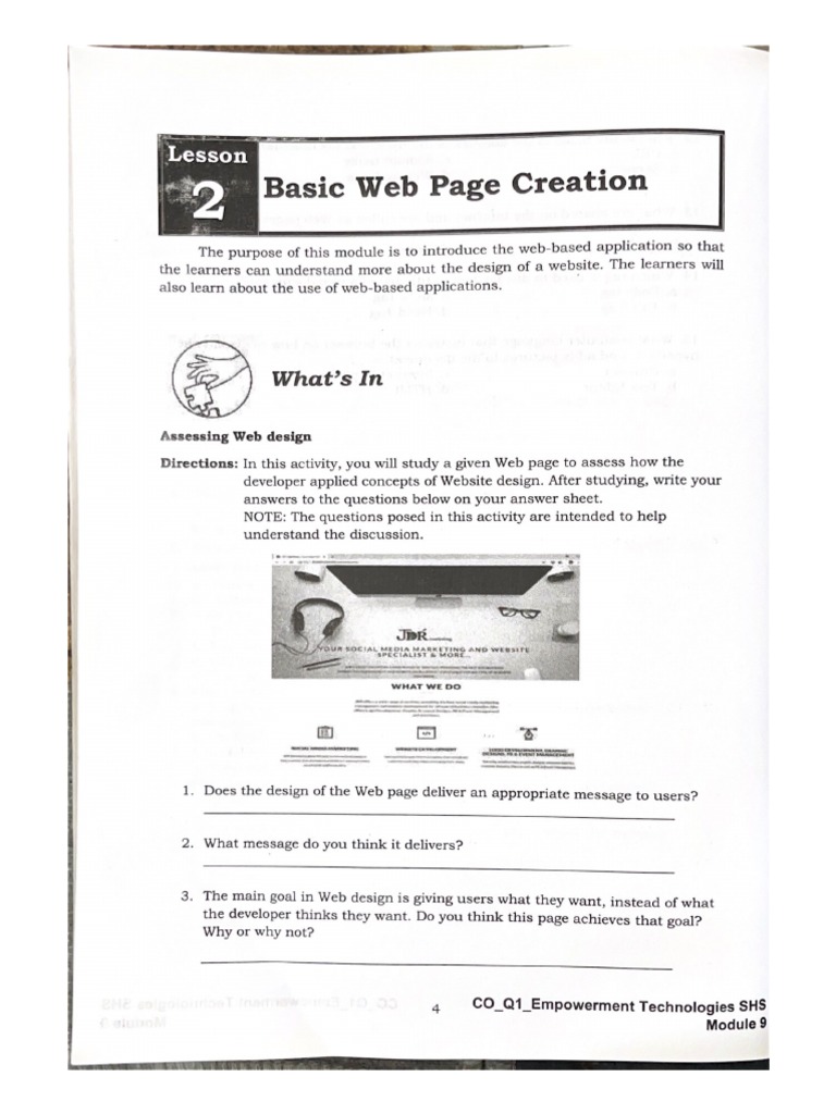 Basic Web Page Creation | PDF
