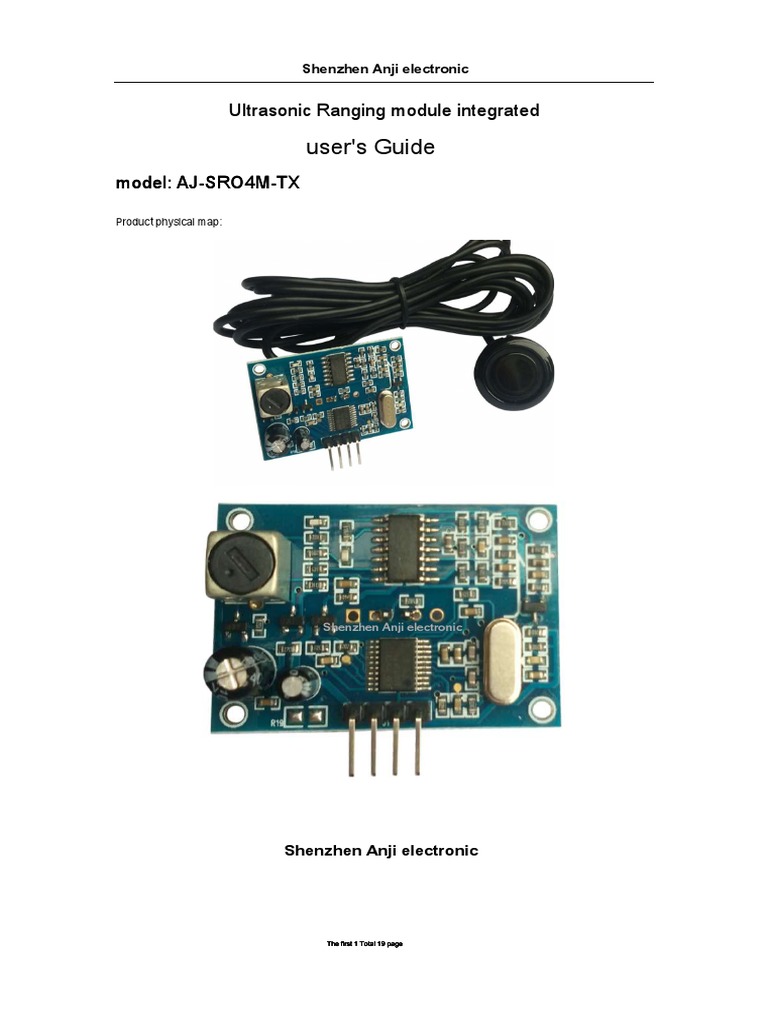 AJ SR04M T X.ZH CN - en | PDF | Ultrasound | Electricity