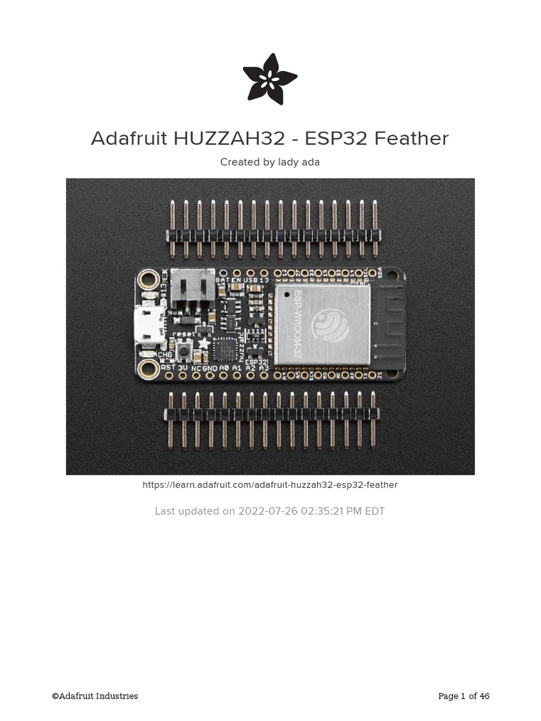 Adafruit Huzzah32 Esp32 Feather | PDF | Computer Science | Electricity