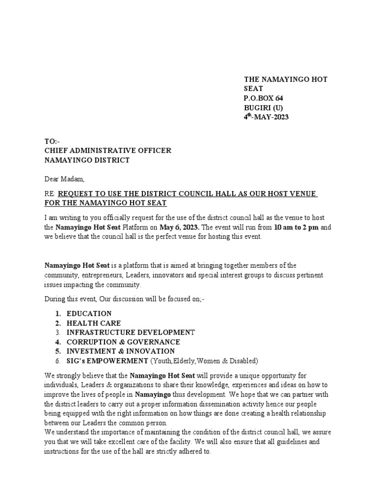 Hot Seat Letter | PDF