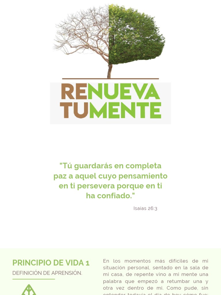 Renueva Tu Mente - Principio de Vida 1 | PDF | Mente