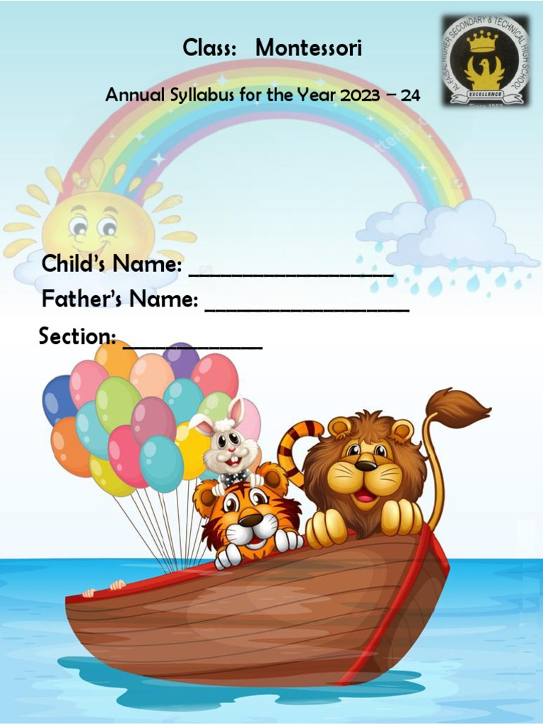 Mont Syllabus 2023 - 24 (Al Faisal Higher Sec and Tech School) | PDF