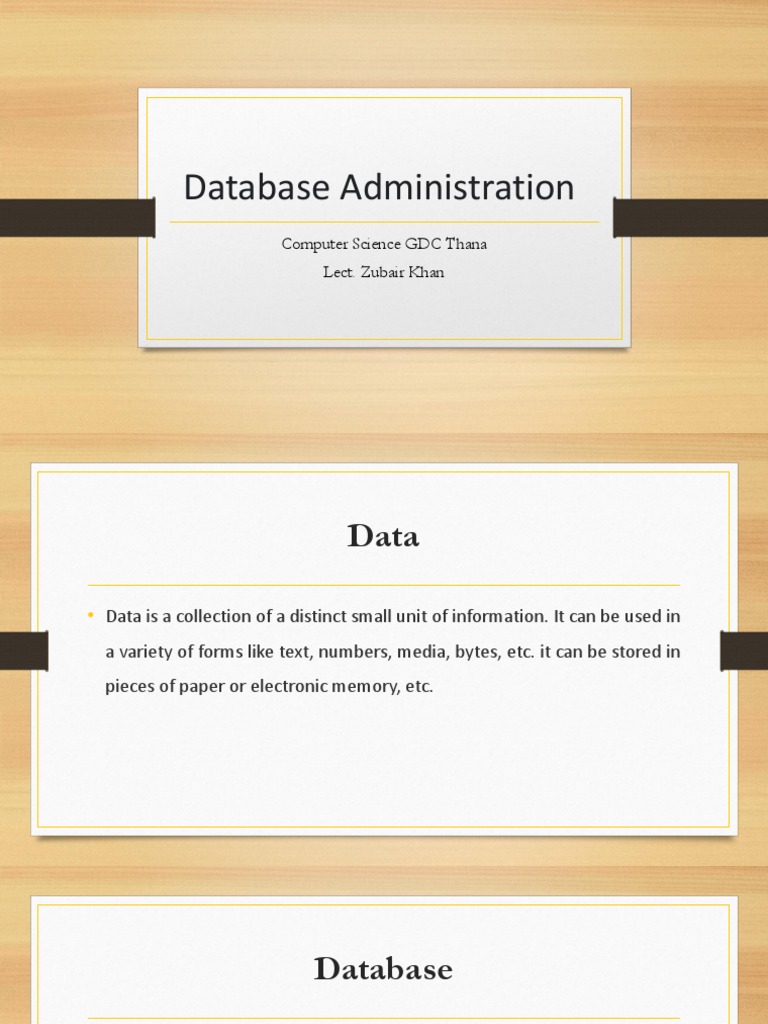 Chapter 01 DBA | PDF | Databases | Cloud Computing