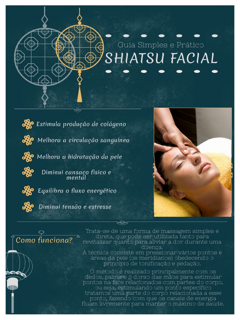 Infográfico - Shiatsu Facial O Guia Simples e Prático | PDF | Massagem ...