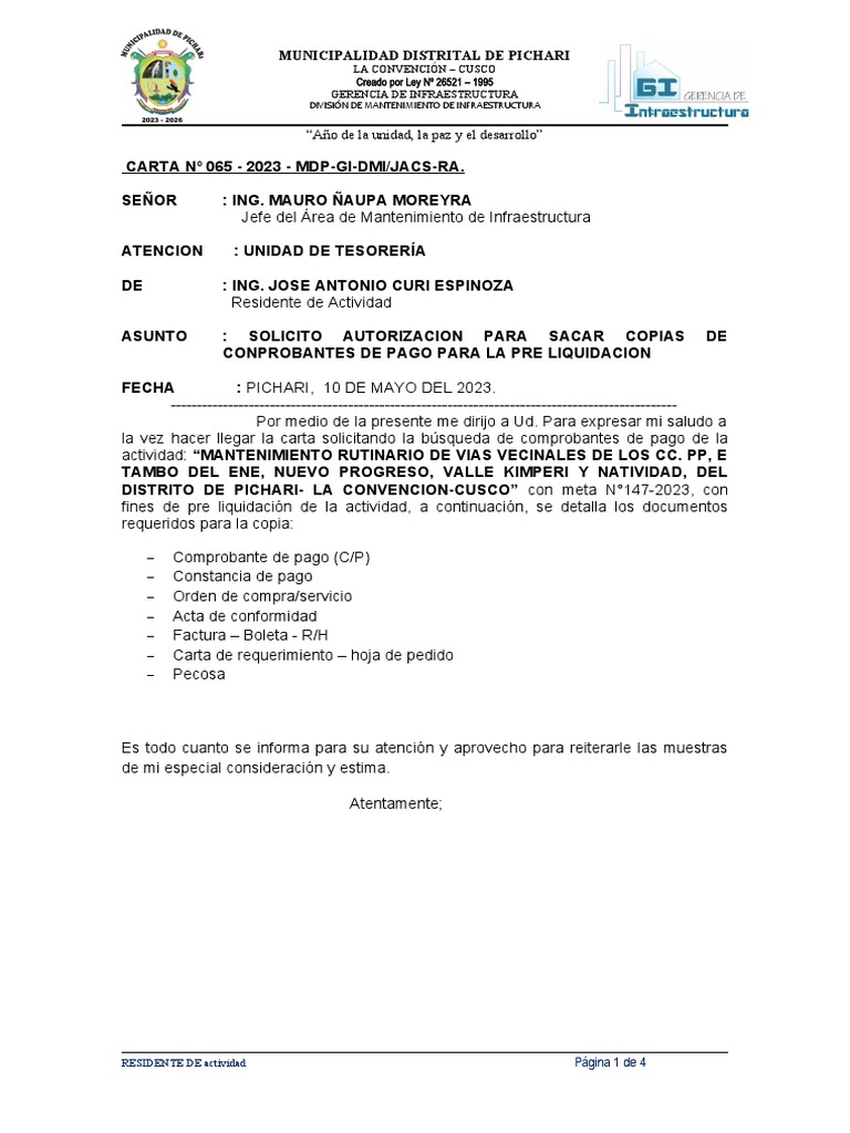 Solicitud de Pecosa | PDF