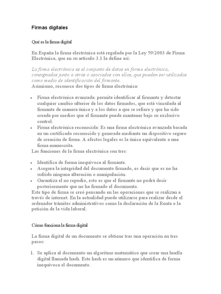 Firmas Digitales | PDF