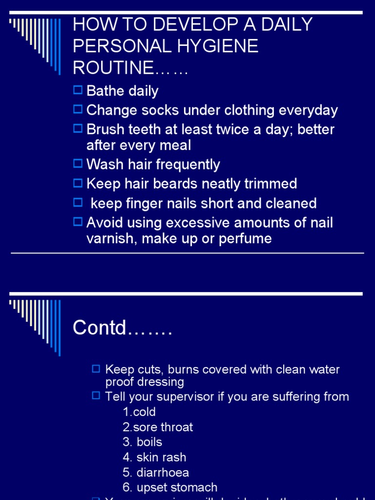 Personal Hygiene | PDF | Hygiene | Kitchen Utensil