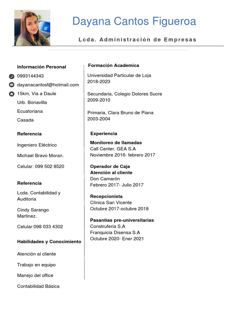 CV-PDF Dayana Denisse Cantos Figueroa | PDF