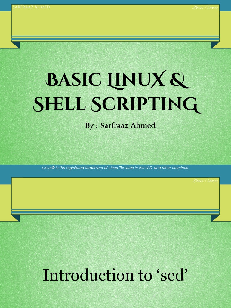 L12 Basic Linux Extras Sed and Awk Intros Slides | PDF | System ... L12 Basic Linux Extras Sed and Awk Intros Slides | PDF | System ...