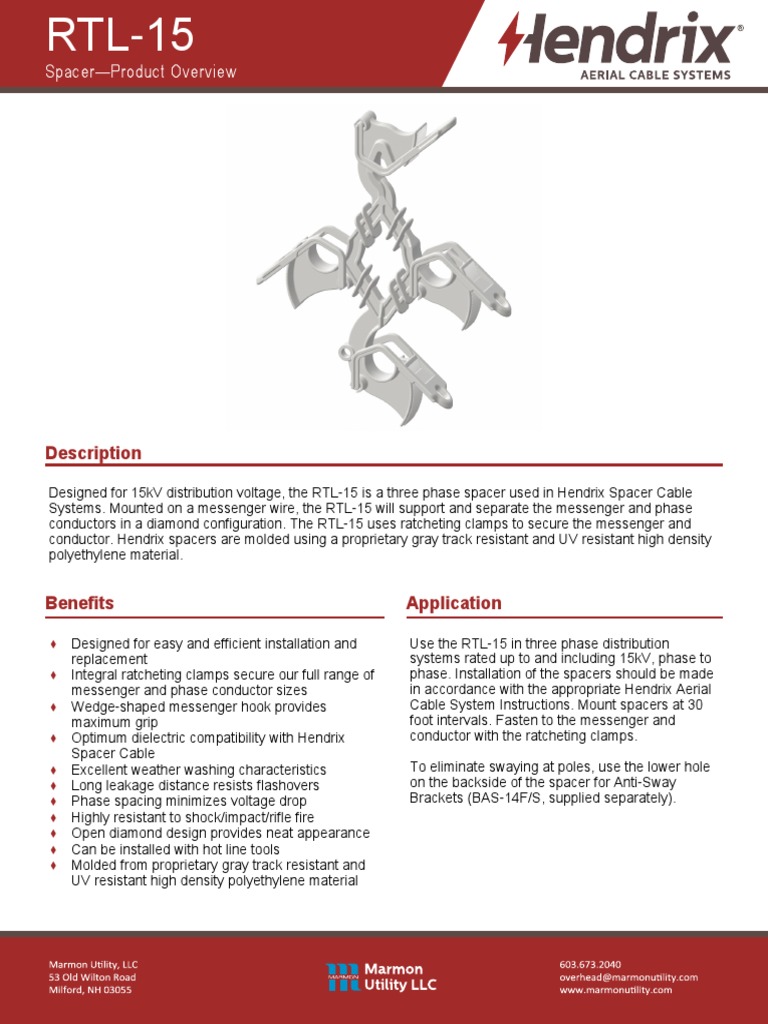 PDS - RTL-15 Hendrix | PDF | Electrical Conductor | Alternating Current