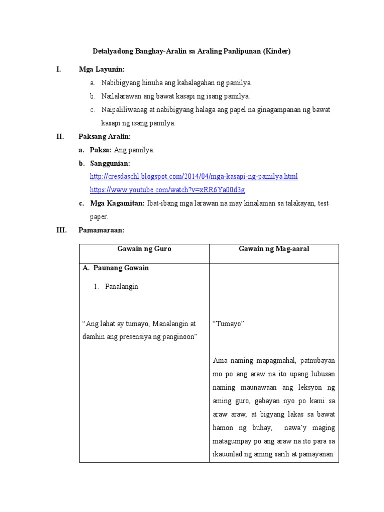 Detailed Lesson Plan | PDF