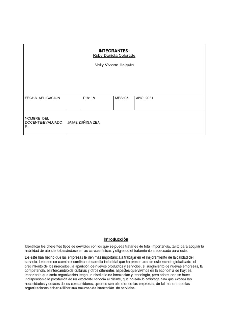 0 - Taller Grupo Servicio Al Cliente | PDF | Camareros | Cliente