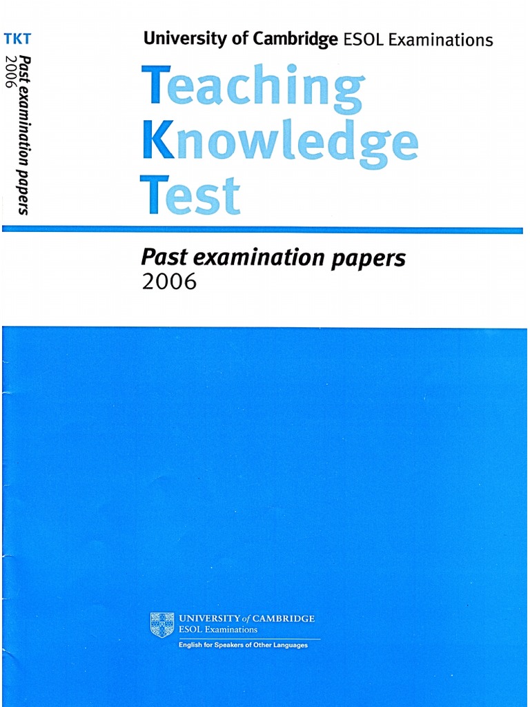 Documents - Pub - TKT Past Paper 2006 | PDF