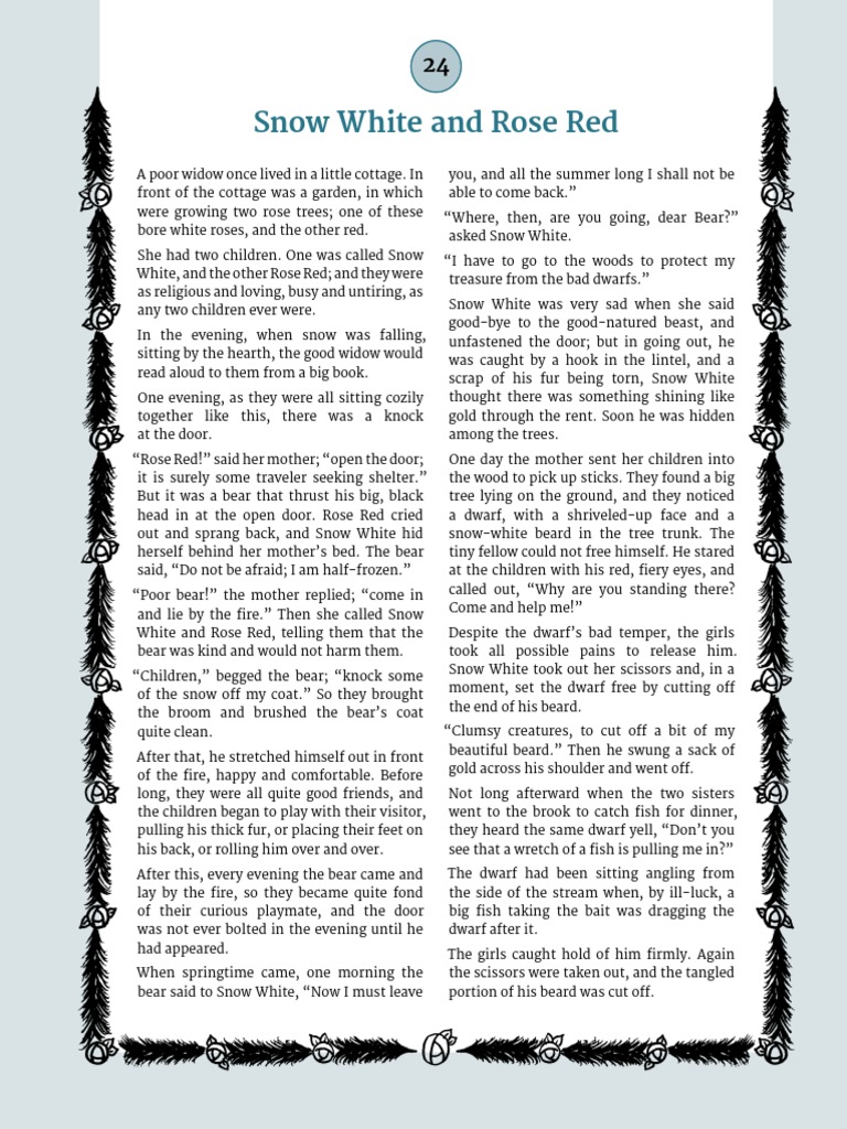 Snow White & Rose Red's Adventure | PDF | Snow White