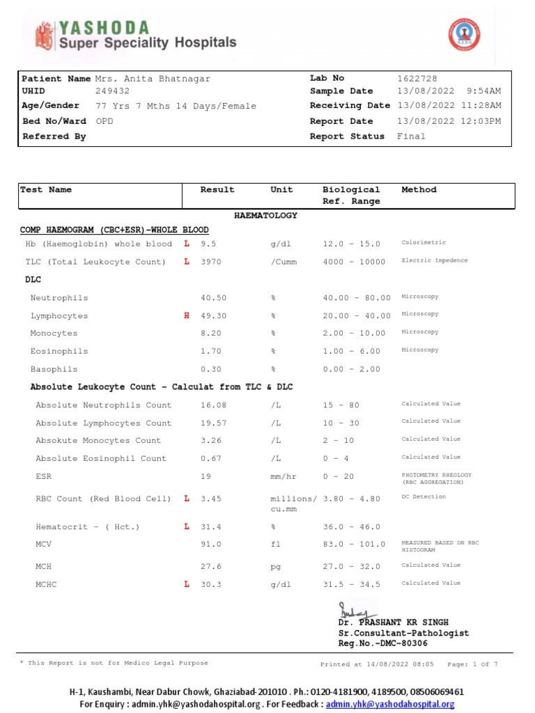Lab Result | PDF | Cholesterol | High Density Lipoprotein