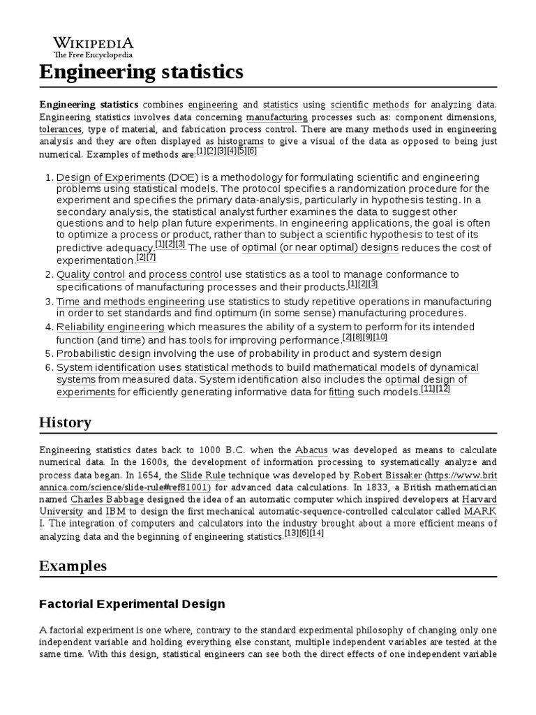 Engineering Statistics | PDF | Statistics | Systems Science