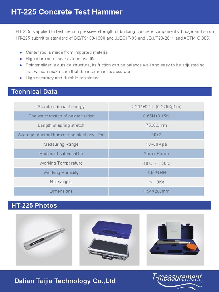 Catalog of Concrete Test Hammer | PDF | Concrete | Rechargeable Battery