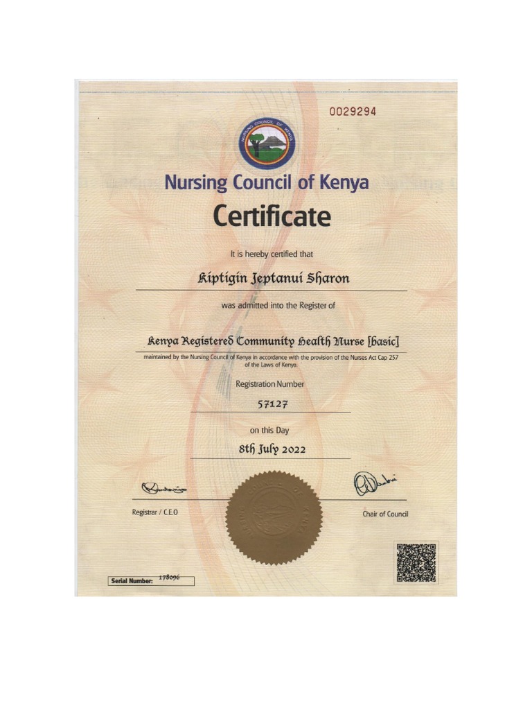 NCK Certificate and License | PDF