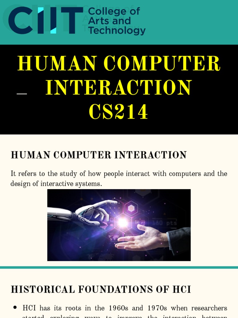 HCI - Lesson 1 | PDF | Usability | Human–Computer Interaction