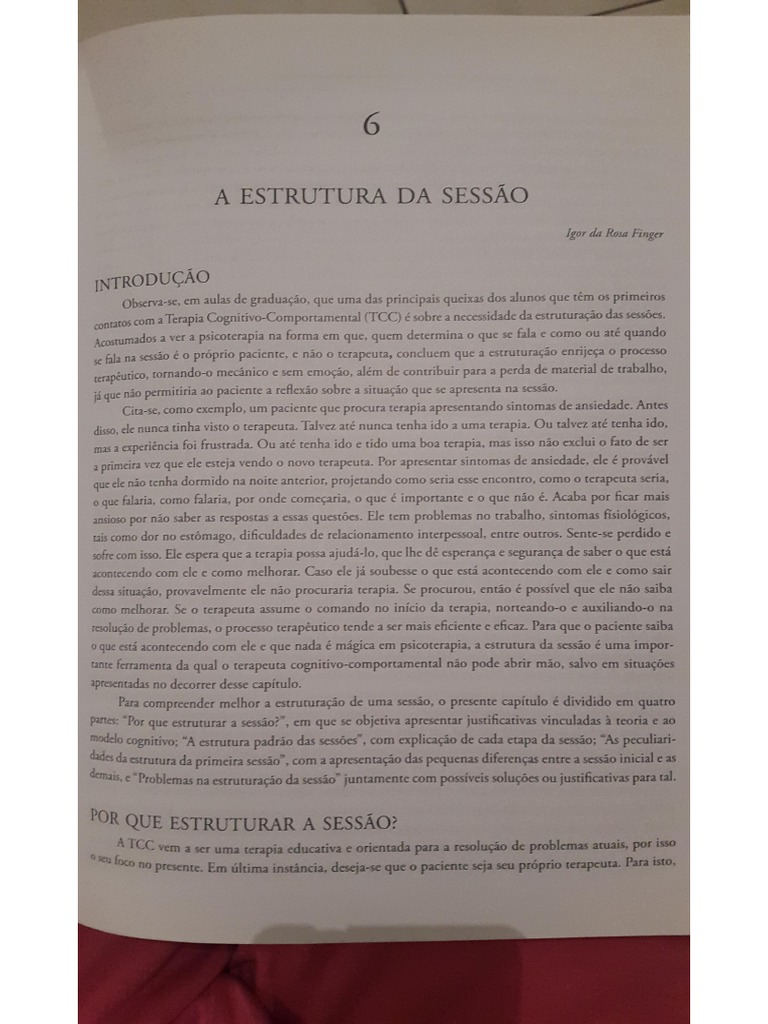 CAP. 06 - A Estrutura Da Sessão | PDF