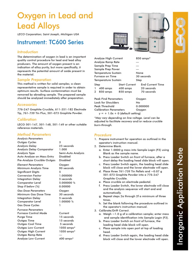 TC600 Oxygen Lead 203-821-488 | Download Free PDF | Lead | Graphite