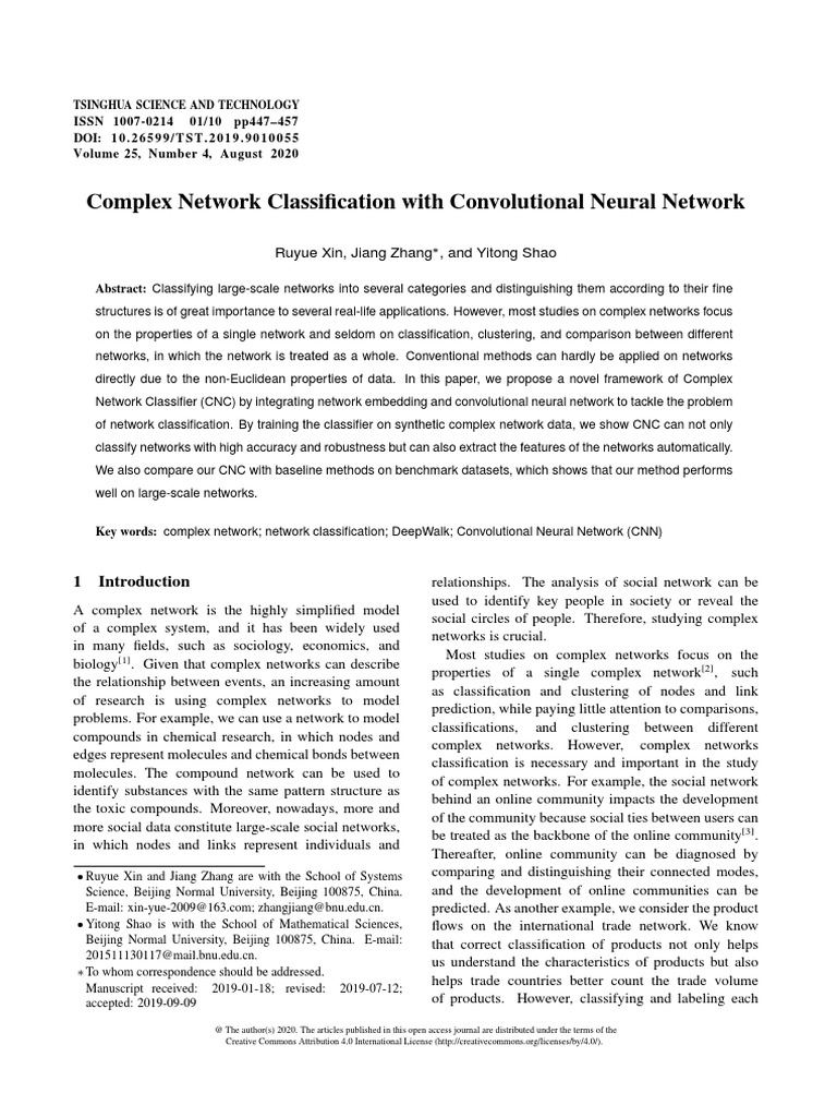 Complex Network Classification With Convolutional Neural Network | Download Free PDF | Deep ...