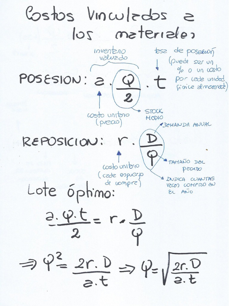 Formulas Gestión de Stock | PDF