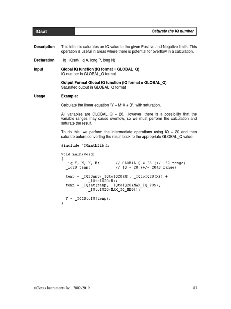 IQ Value Saturation in Calculations | PDF