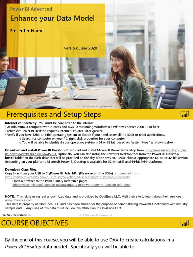 PowerBI - AdvModeling - ClassSlides Attendee | PDF | 64 Bit Computing | Data