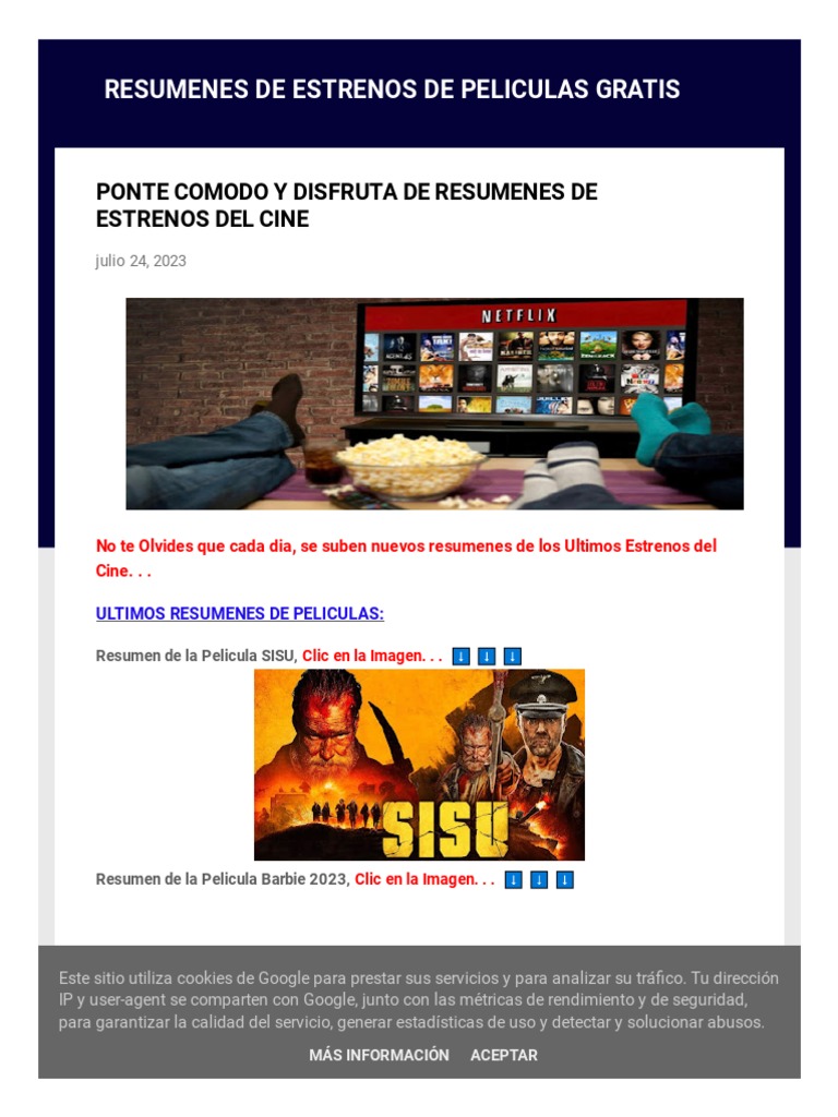 Resumenes de Peliculas Online | PDF