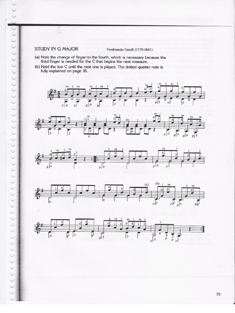 Carulli Study in G | PDF