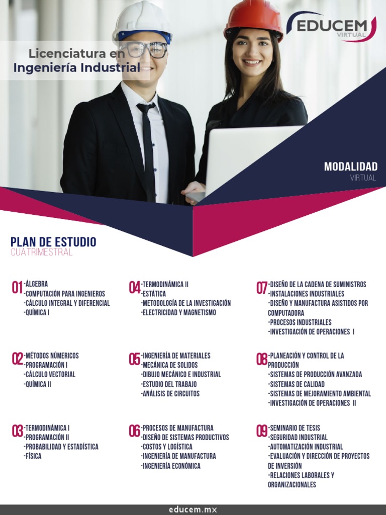 Licenciatura En Ingenieria Industrial Virtual Educem Descargar Gratis