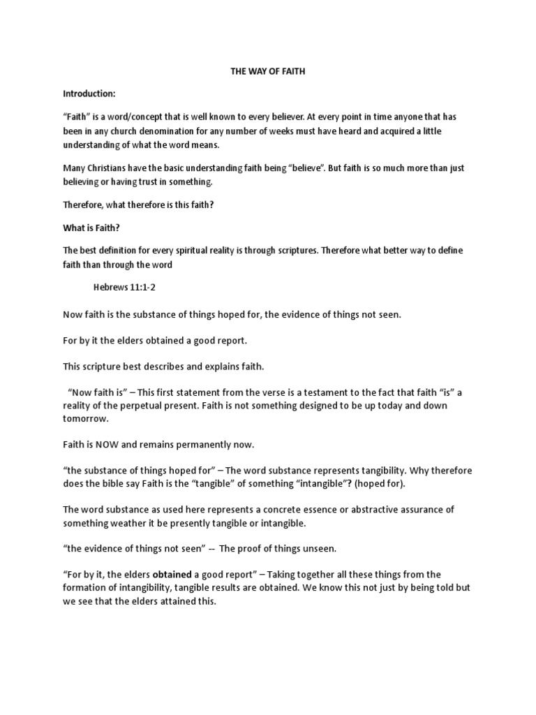 The Way of Faith | PDF | Faith | Bible