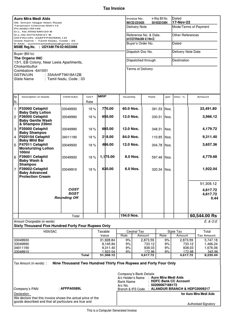 Tax Invoice | Download Free PDF | Taxation | Economies
