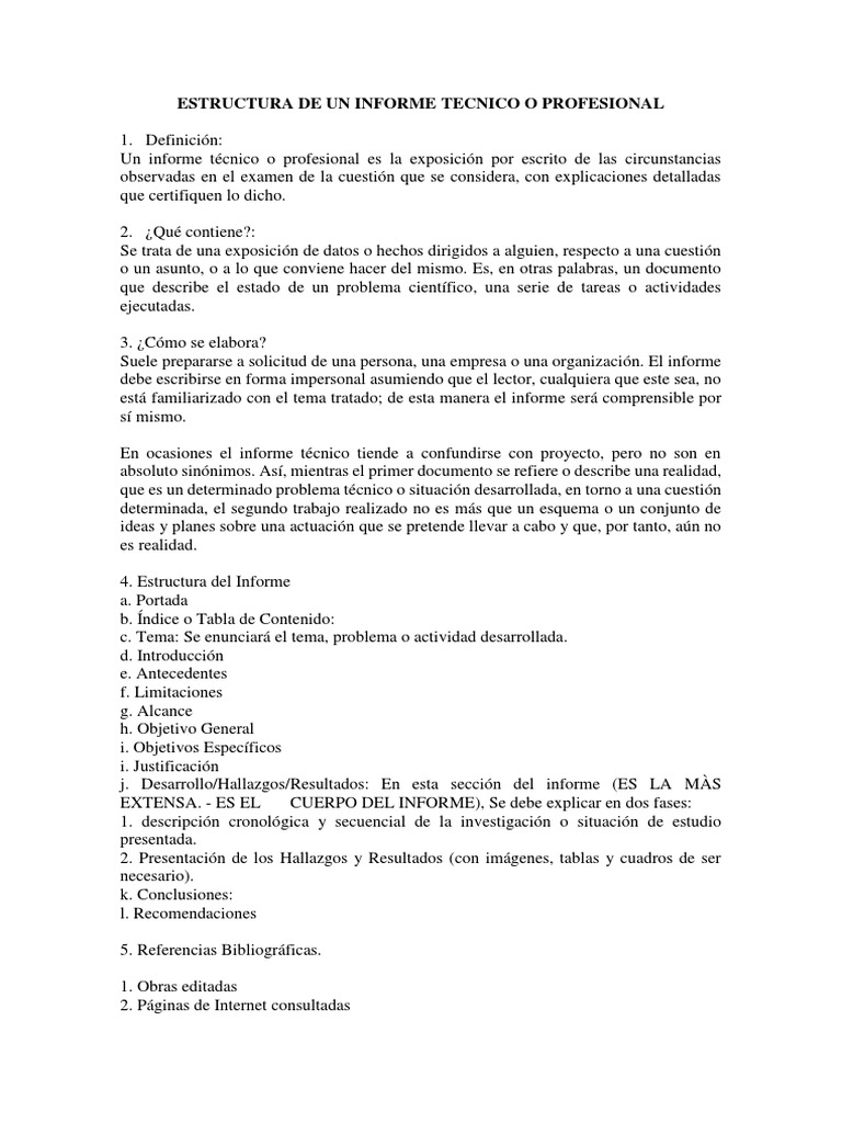 Estructura de Un Informe Tecnico o Profesional | PDF | Virus