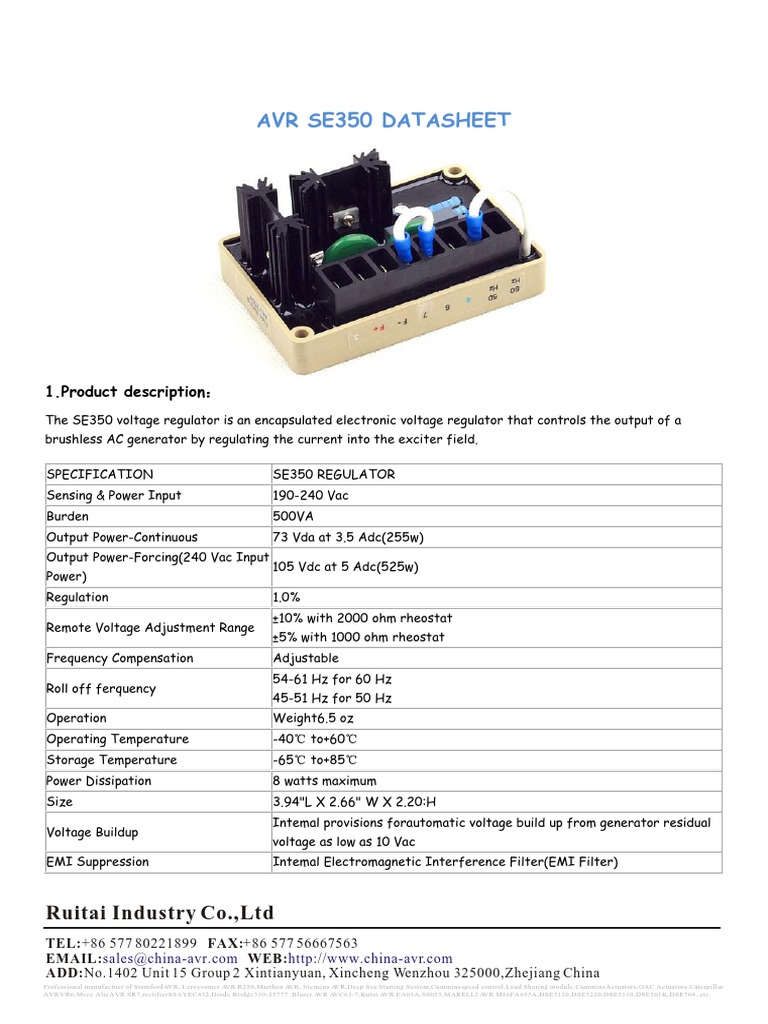 Data Sheeth Se350 | PDF | Alternating Current | Rectifier