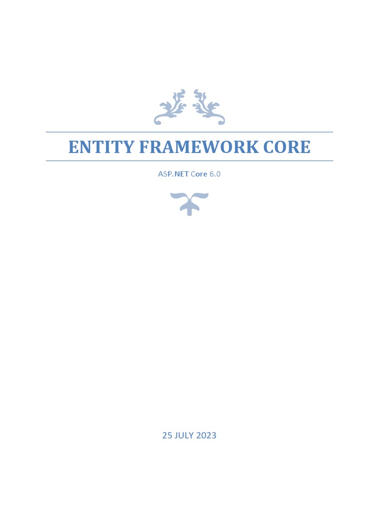 Entity Framework Core Code First Steps Pdf Entity Framework Databases
