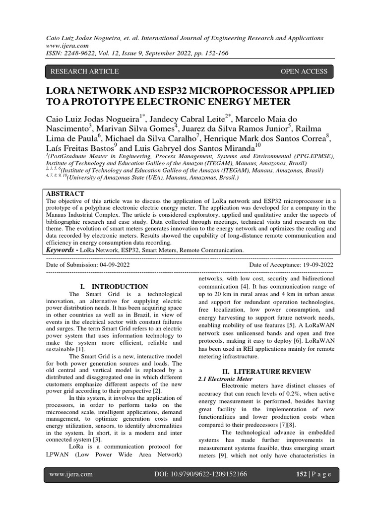 Lora Network and Esp32 Microprocessor AP | PDF | Analog To Digital ...