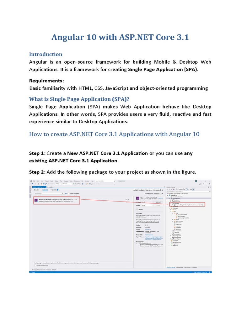 Angular 10 With ASP - NET Core 3.1 | PDF | Application Software | World Wide Web