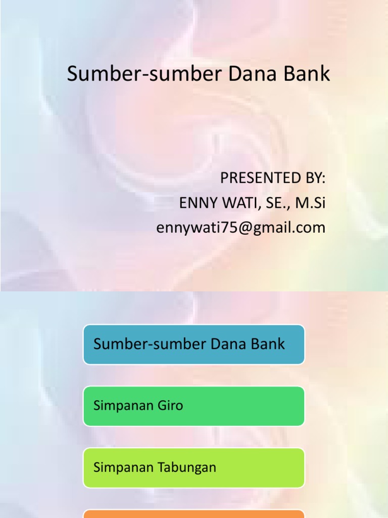 Sumber Dana Bank: Simpanan dan Deposito | PDF