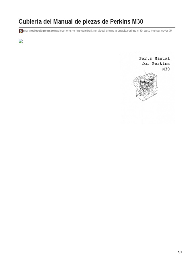 Perkins M30 Parts Manual Cover | PDF