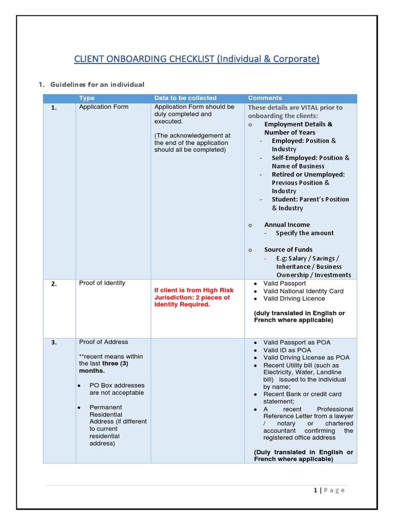 Onboarding EDD Checklist | PDF | Banks | Identity Document