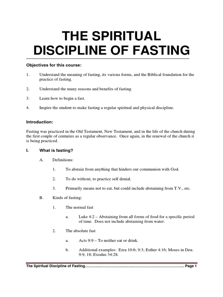 Disciplines of Fasting DP | PDF | Jesus | Gospel Of Matthew